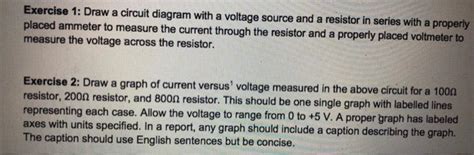 Exercise 2 Draw A Graph Of Current Versus 1 Voltage