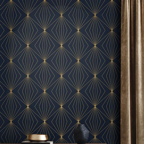 Diamond Vector By Etten Navy Wallpaper Wallpaper Direct