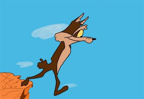 Wile E Coyote About To Be Falling Off A Cliff By Ickleangeleyes On Deviantart