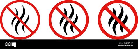 Anti Bad Smell Icon Odor Control Label Forbidden Flavors Symbol