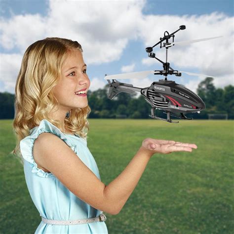 Seacavender Mini Helicóptero Volador Con Control Remoto Recargable Sensor Infrarrojodroneusb