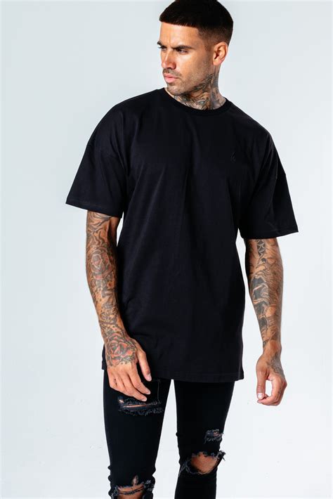 Step Out In The Hype Black Oversized Mens T Shirt In A Solid Black Colourway This Mens Tee