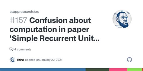 Confusion About Computation In Paper Simple Recurrent Units For Highly