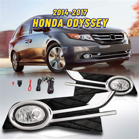 Winjet Driving Fog Lights For 2014 2015 2016 2017 Honda Odyssey Clear