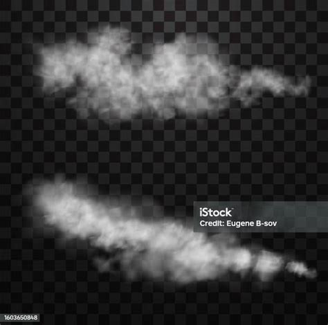 투명한 배경에 흰색의 사실적인 솜털 구름이나 안개 또는 연기 0명에 대한 스톡 벡터 아트 및 기타 이미지 0명 가을 검은색 Istock