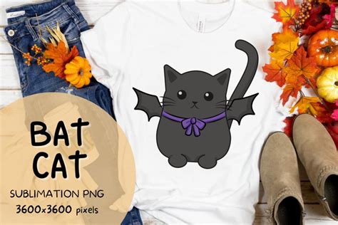 Halloween Bat Cat Halloween Png Cute Cat Clipart