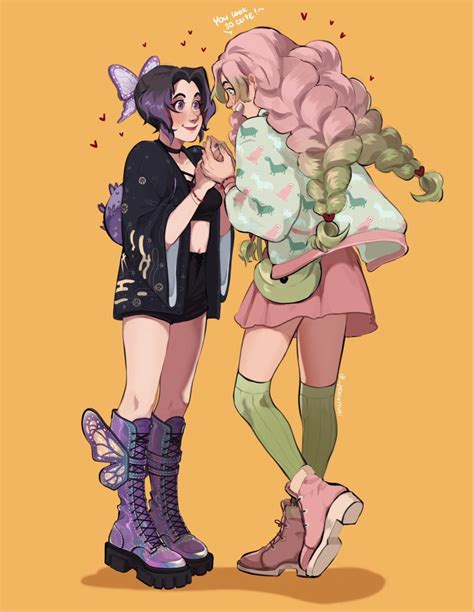 🍡mitsuri X Shinobu🦋 Demon King Anime Dragon Slayer Anime Demon