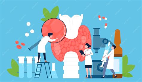 Premium Vector Endocrinology Hyperthyroidism Medicine Concept Thyroid Disease Doctors Compare