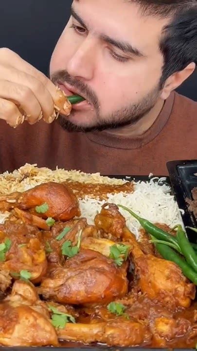 Spicy Chicken Curry Rice Chilli Salad Shortsfeed Viralvideo Mukbang