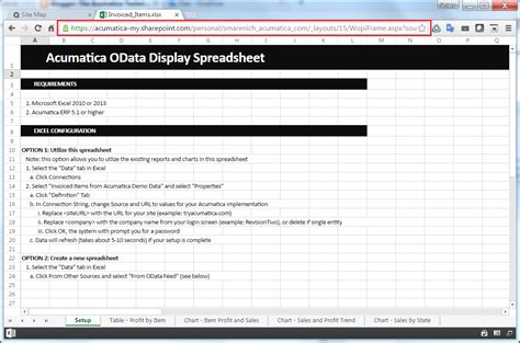 Embed Excel Online File To Acumatica User Interface Acumatica Developers Blog