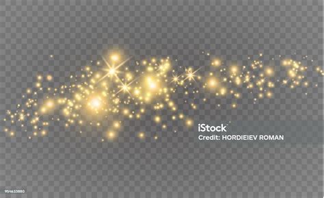 흰색 스파크와 황금 별 반짝 특별 한 조명 효과 투명 한 배경 벡터 반짝입니다 크리스마스 추상 패턴입니다 스파클링 마술 먼지 입자 0명에 대한 스톡 벡터 아트 및 기타