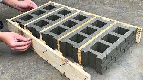 Mold Making And Brick Casting Techniques Combined With Cement Pallets