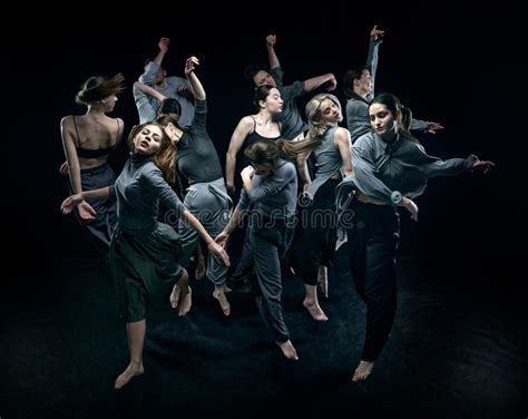 Top View Dynamic Image Of Young Artistic Expressive Young People