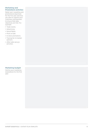 Export Plan Template PDF