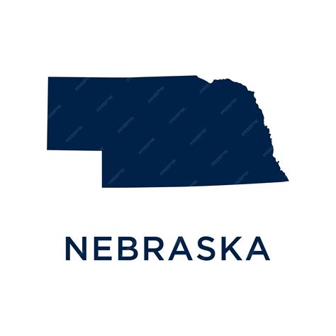 Premium Vector Nebraska United States Of America Usa Map Illustration