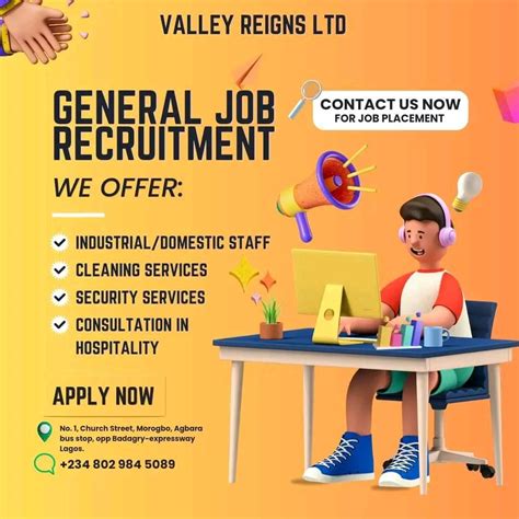 Job Vaccancy In Nigeria 2024 Job Alert Experienced Female