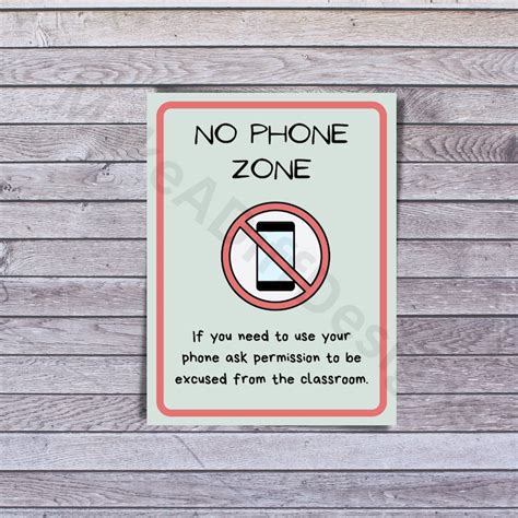No Cell Phones Sign High School Classroom Decor Classroom Management