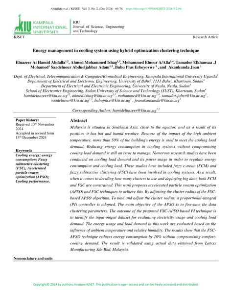 Pdf Energy Management In Cooling System Using Hybrid Optimization