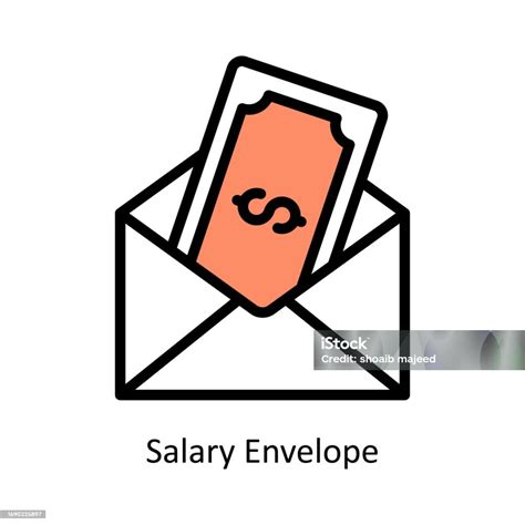 급여 봉투 벡터 채워진 윤곽선 아이콘 디자인 그림입니다 흰색 배경에 인적 자원 기호 Eps 10 파일 경영자에 대한 스톡 벡터 아트 및 기타 이미지 Istock