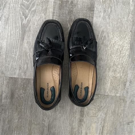 Black Leather Tassel Loafers Size 11 Preppy Depop