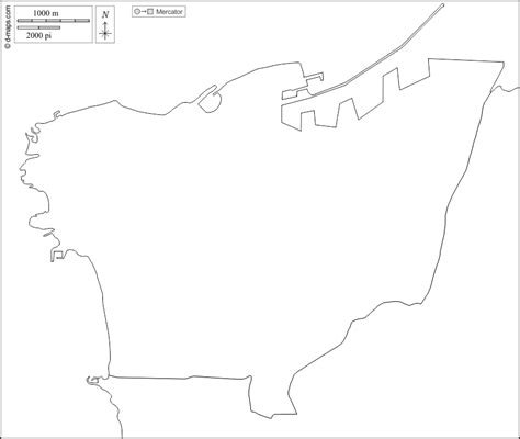 贝鲁特 免费地图 免费的空白地图 免费的轮廓地图 免费基地地图 边界 白