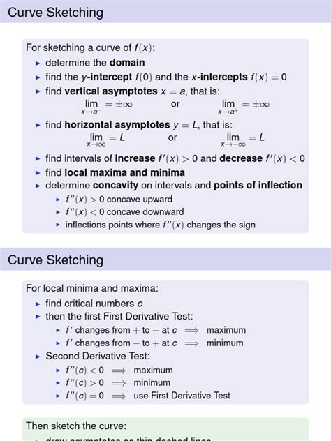 Curve Sketching Techniques And Examples Pdf Asymptote Calculus