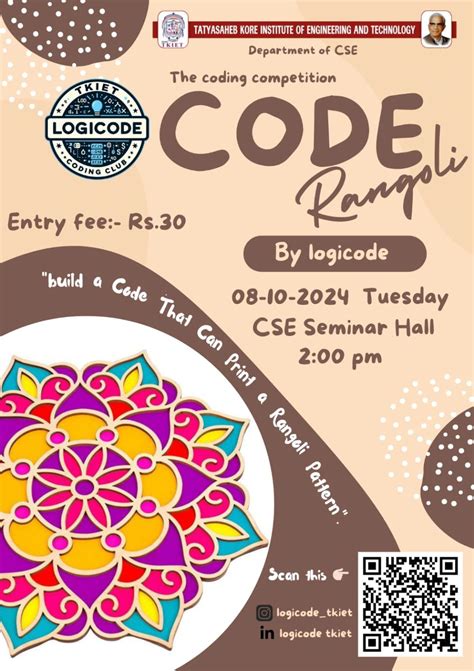 Gaurav Varnekar On Linkedin Logicode Coderangoli Creativecoding Techmeetsart Codingcommunity