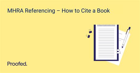 How To Cite A Book In Mhra Referencing Proofeds Writing Tips