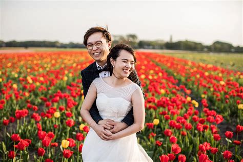 Tulip Fields Pre Wedding In Amsterdam The Netherlands
