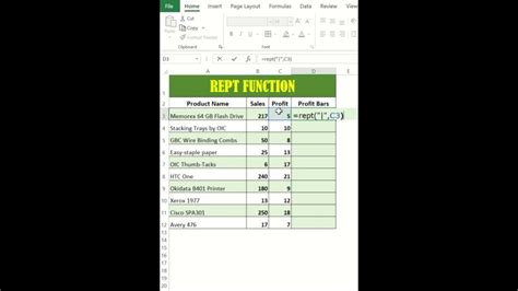 43 Rept Function Excel Exceltips Tutorial Excelformulas Exceltech