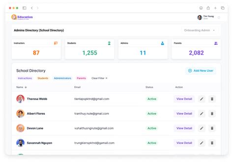 School Directory Template Tadabase