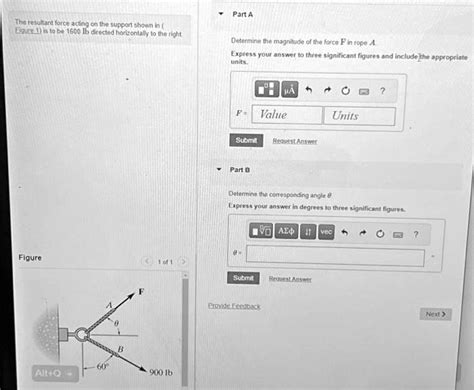 Solved Texts Solve Part A The Resultant Force Acting On The Support