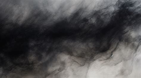 Ethereal Brushstrokes Creating A Misty Black Ink Texture Background