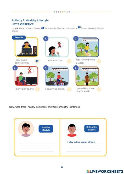 Healthy Lifesty Free Interactive Worksheets 2146030
