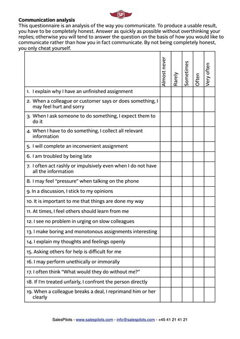 Communication Analysis Salespilots How Do You Communicate