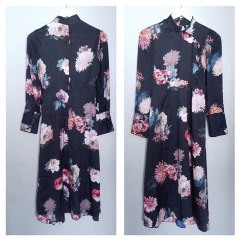 Zara Chinese Style Midi Dress Originally €60 Depop