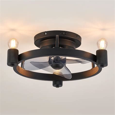 Lediary Black Ceiling Fans With Lights And Remote 185