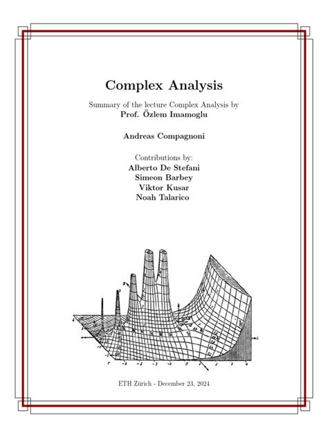 Comprehensive Guide To Complex Analysis Pdf Analytic Function