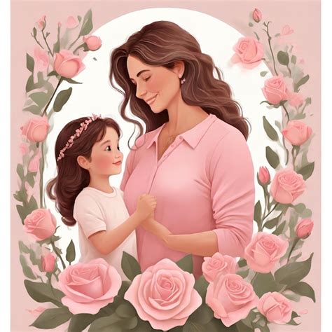 Premium Photo A Heartfelt Mothers Day Poster Depicts A Mother And