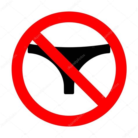 No Womens Panties Sign — Stock Vector © Asmati1702 137320610