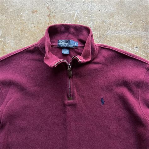 Vintage Polo Ralph Lauren Quarter Zip Sweater No Depop