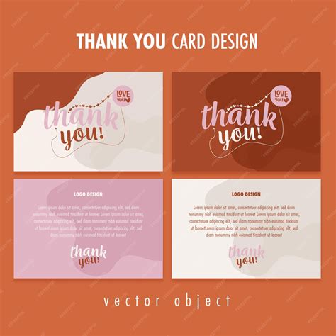 Premium Vector Thank You Card Vector Design