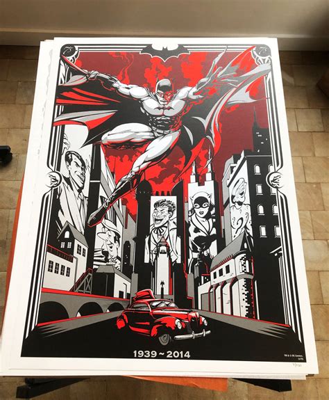 Screenprint By Ronan Toulhoat Batman Arkham Knight French Paper Art Club