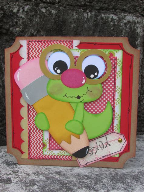 Worm Card By Sandra Moya From Lshd School Scrapbook School Crafts