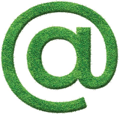 Green Grass Textured At The Rate Symbols At Sign Strudel At The Rate