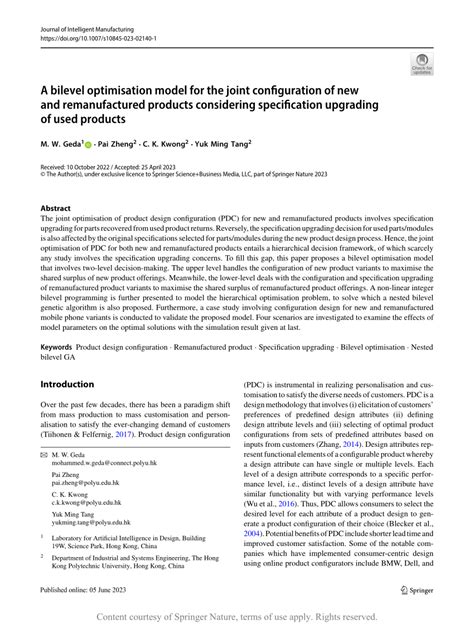 A Bilevel Optimisation Model For The Joint Configuration Of New And