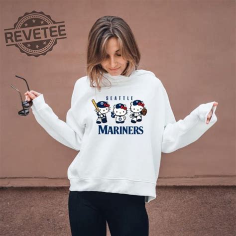 Cute Hello Kitty Ts For Baseball Fans Dodgers And Mariners Apparel