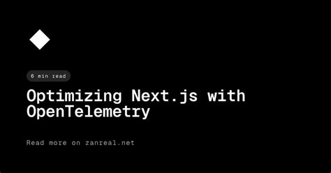 Optimizing Nextjs With Opentelemetry Rnextjs
