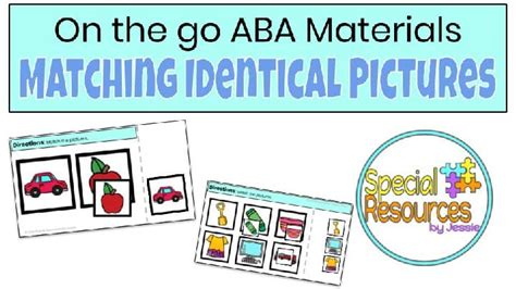 Matching Identical Pictures Aba Distance Learning Tpt
