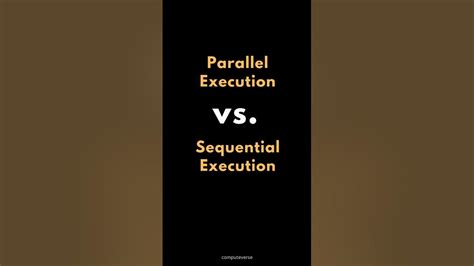 Sql Parallel Execution Vs Sequential Execution ️ Youtube
